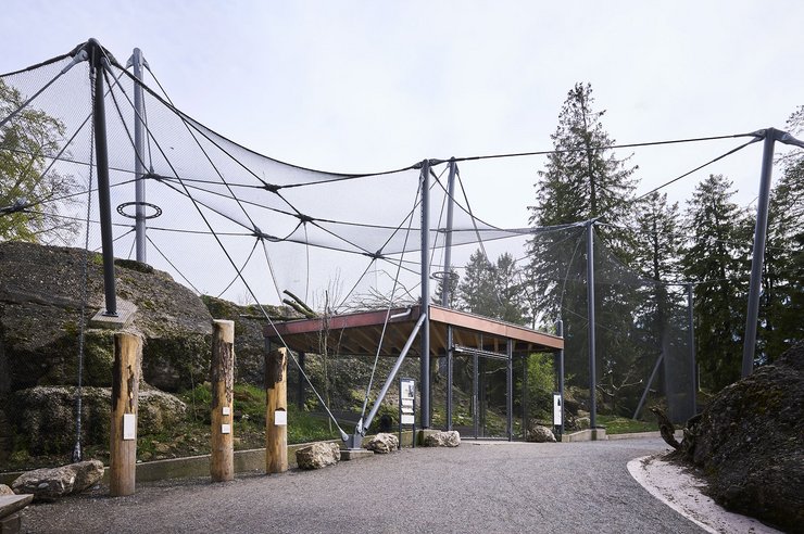 Webnet aviary in Goldau Zoo: Jakob Rope Systems